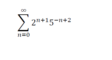 Solved ∑n=0∞2n+15−n+2 | Chegg.com