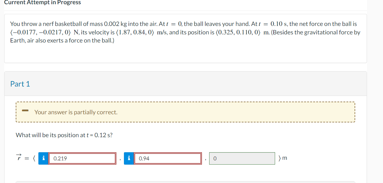 Solved Current Attempt in ProgressYou throw a nerf | Chegg.com