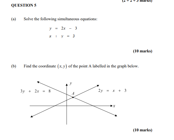 Solved QUESTION 5 (a) Solve the following simultaneous | Chegg.com