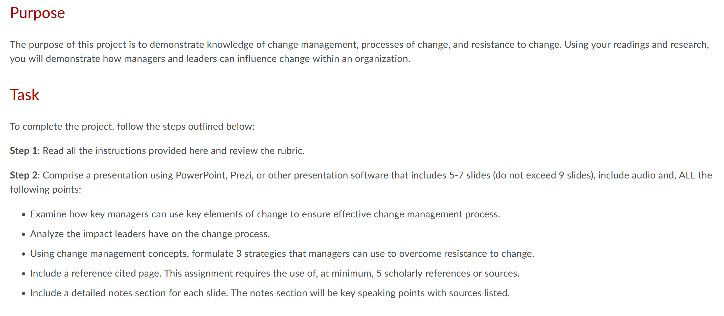 Solved PurposeThe purpose of this project is to demonstrate | Chegg.com