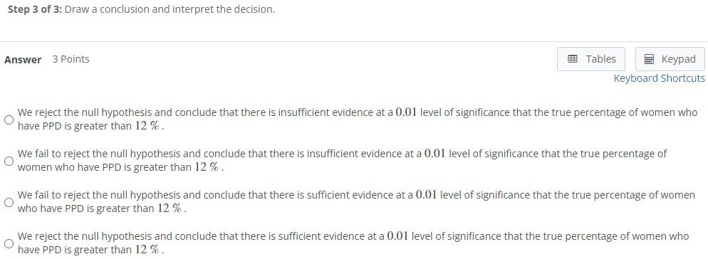 Solved Step 2 of 3: Compute the value of the test | Chegg.com