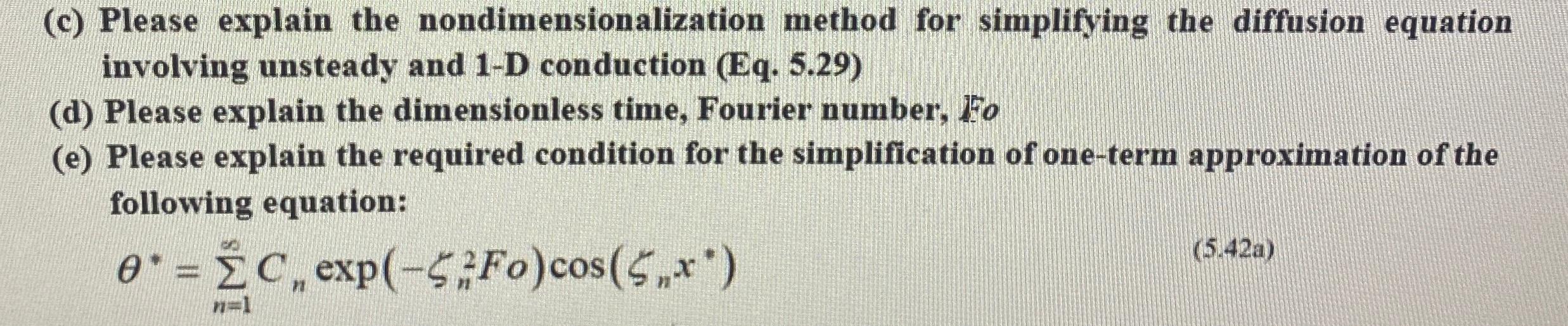 Solved (c) Please explain the nondimensionalization method | Chegg.com