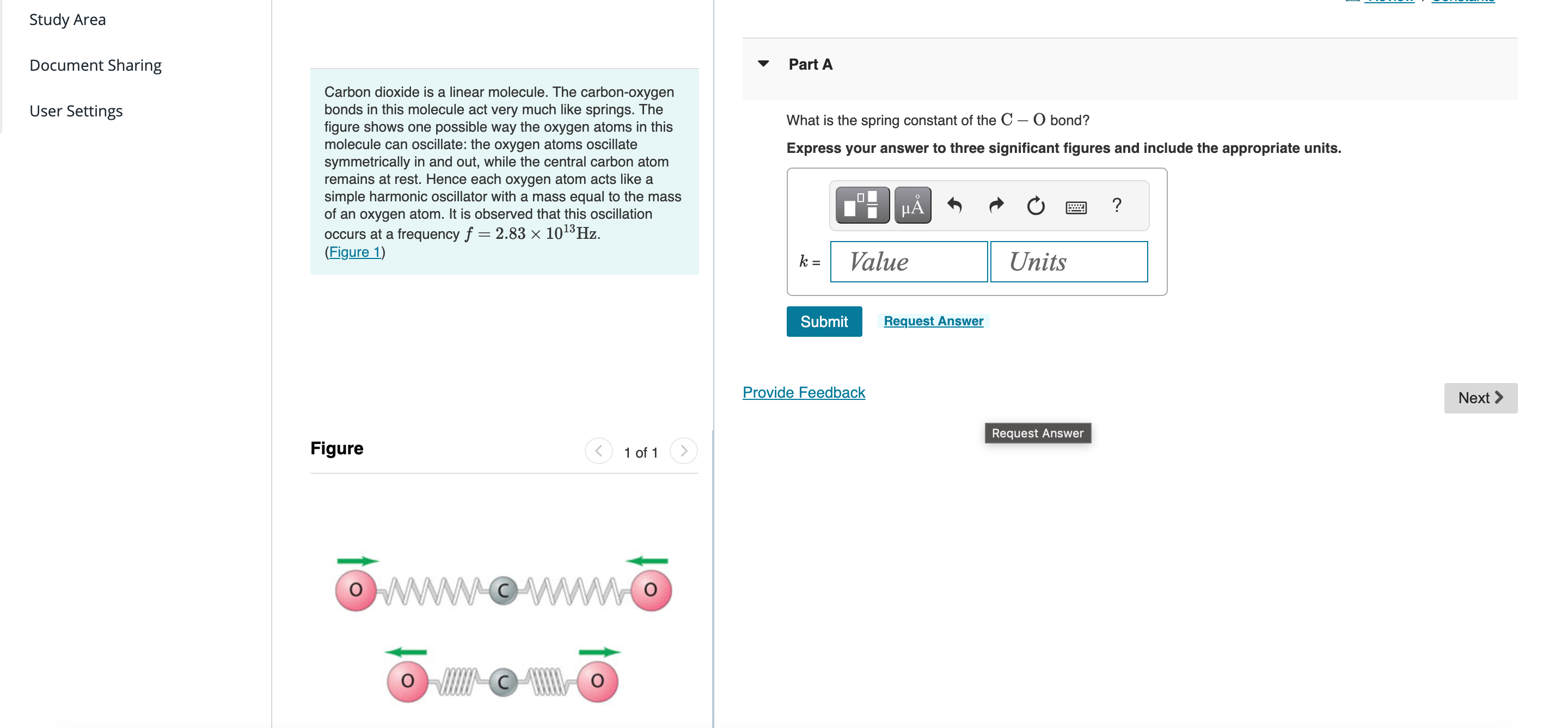 Solved Study Area Document Sharing User Settings Carbon | Chegg.com
