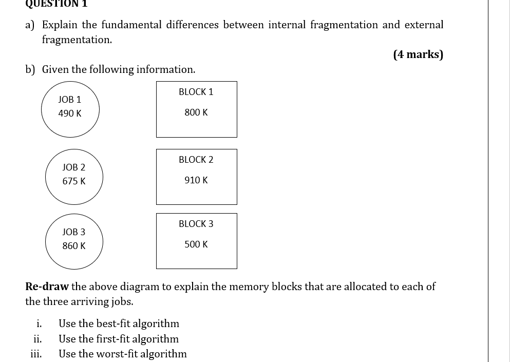 Solved a) Explain the fundamental differences between | Chegg.com