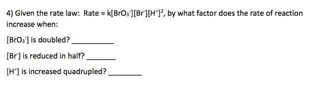Solved 3) Given the rate law for reaction below: NO(g) + | Chegg.com