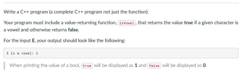 Solved rite a C++ program (a complete C++ program not just | Chegg.com