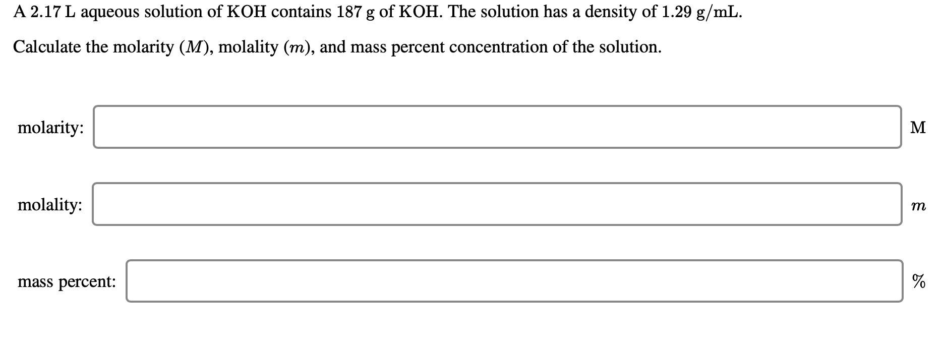 Solved Calculate the final molarity of H, O, if 5.4 mL of a | Chegg.com