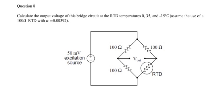 Solved Calculate the output voltage of this bridge circuit | Chegg.com
