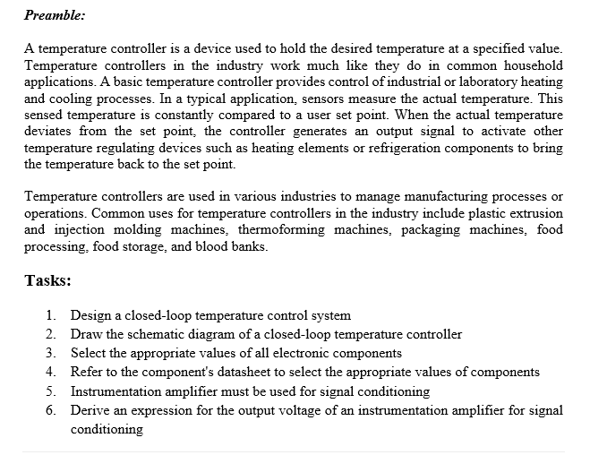 Solved 7-Simulate the proposed closed-loop temperature | Chegg.com