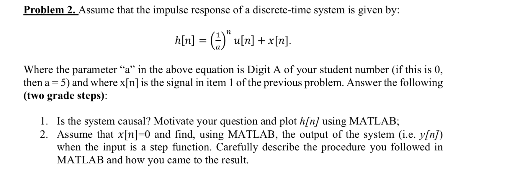Problem 1. Plot, using MATLAB, the following signals | Chegg.com