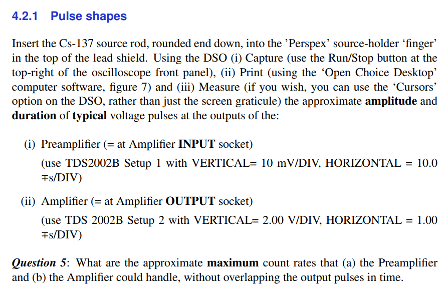 Solved Insert the Cs-137 source rod, rounded end down, into | Chegg.com