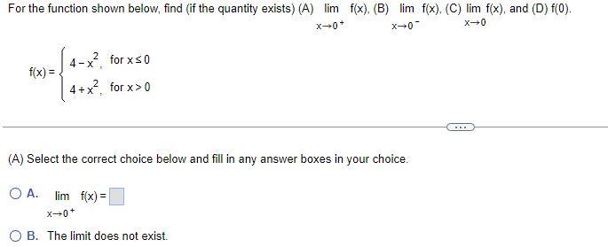 Solved For the function shown below, find (if the quantity | Chegg.com