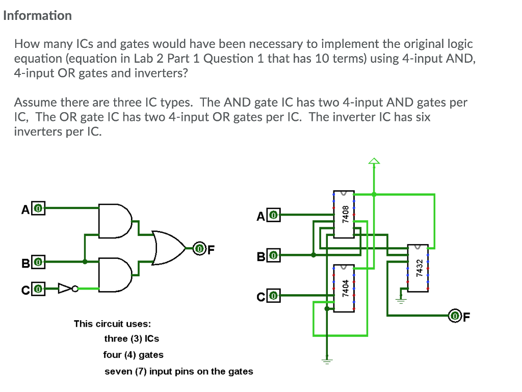 Information How many ICs and gates would have been | Chegg.com