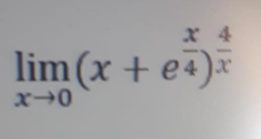 Solved Limx→0 X E4x X4