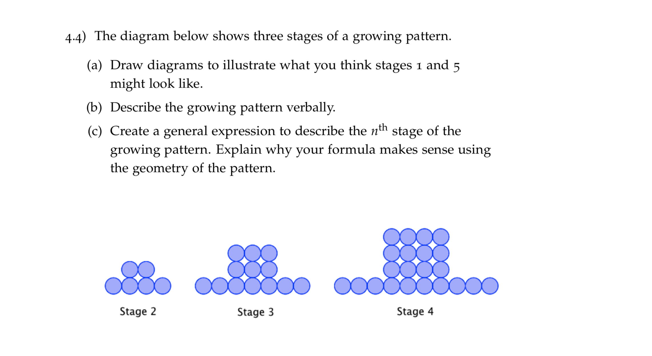 Solved 4.4) The diagram below shows three stages of a | Chegg.com