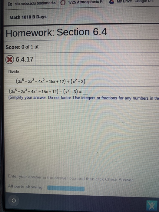 Solved Homework Section 6 4 Score 0 Of 1 Pt 6 4 19 Divide