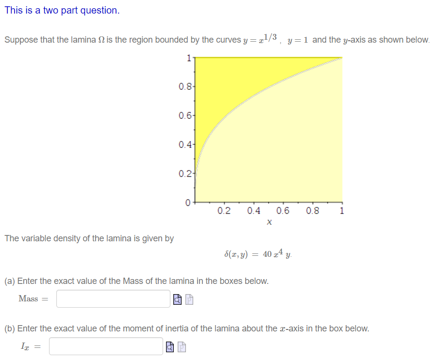 Solved This is a two part question. Suppose that the lamina | Chegg.com