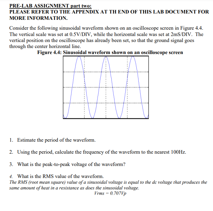 Solved PRE-LAB ASSIGNMENT part two: PLEASE REFER TO THE | Chegg.com