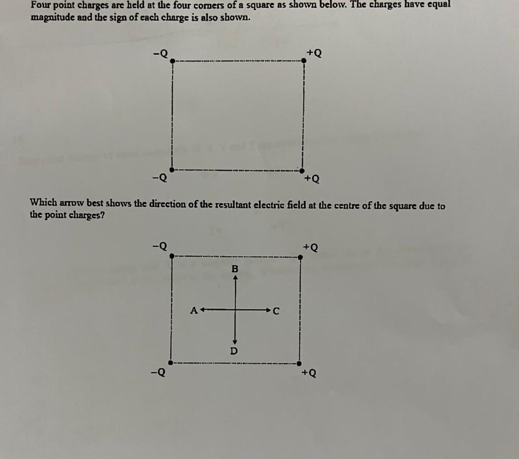 Solved Four point charges are held at the four comers of a | Chegg.com Solved Four point charges are held at the four comers of a | Chegg.com
