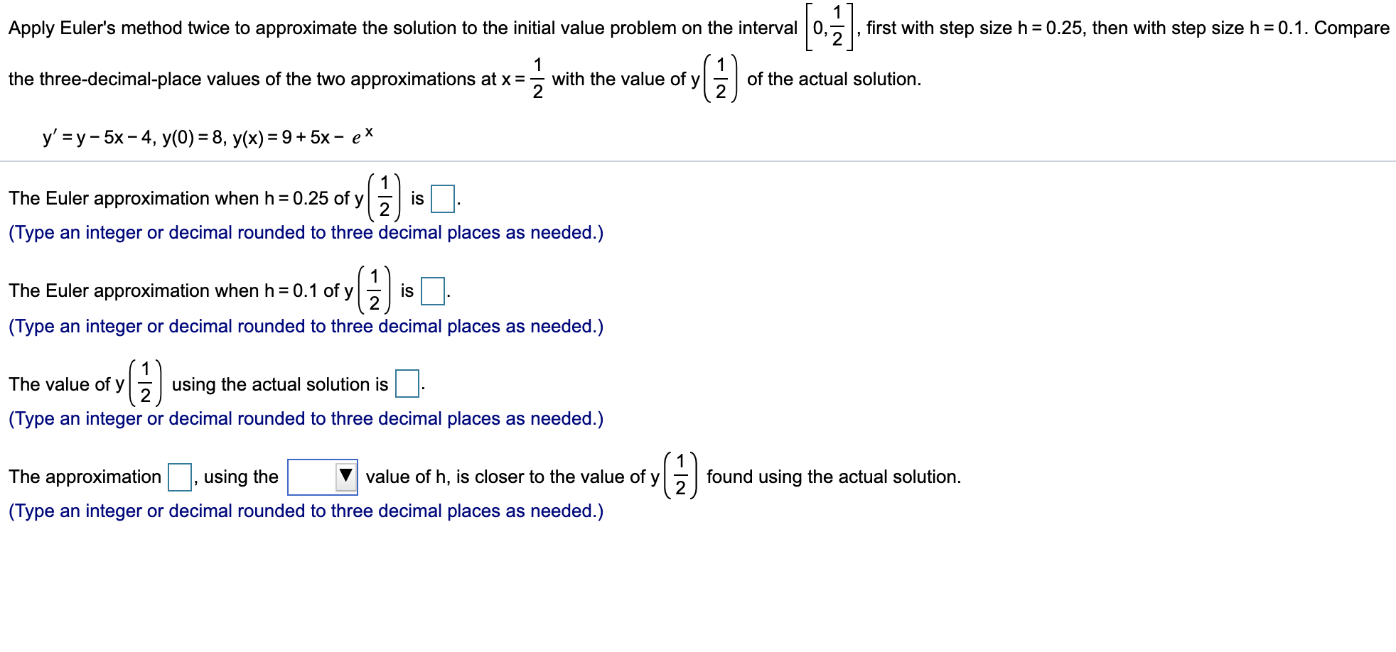 Solved Apply Euler's method twice to approximate the | Chegg.com