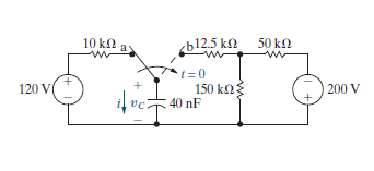 Solved Problem 7.52 The switch in the circuit in (Figure 1) | Chegg.com