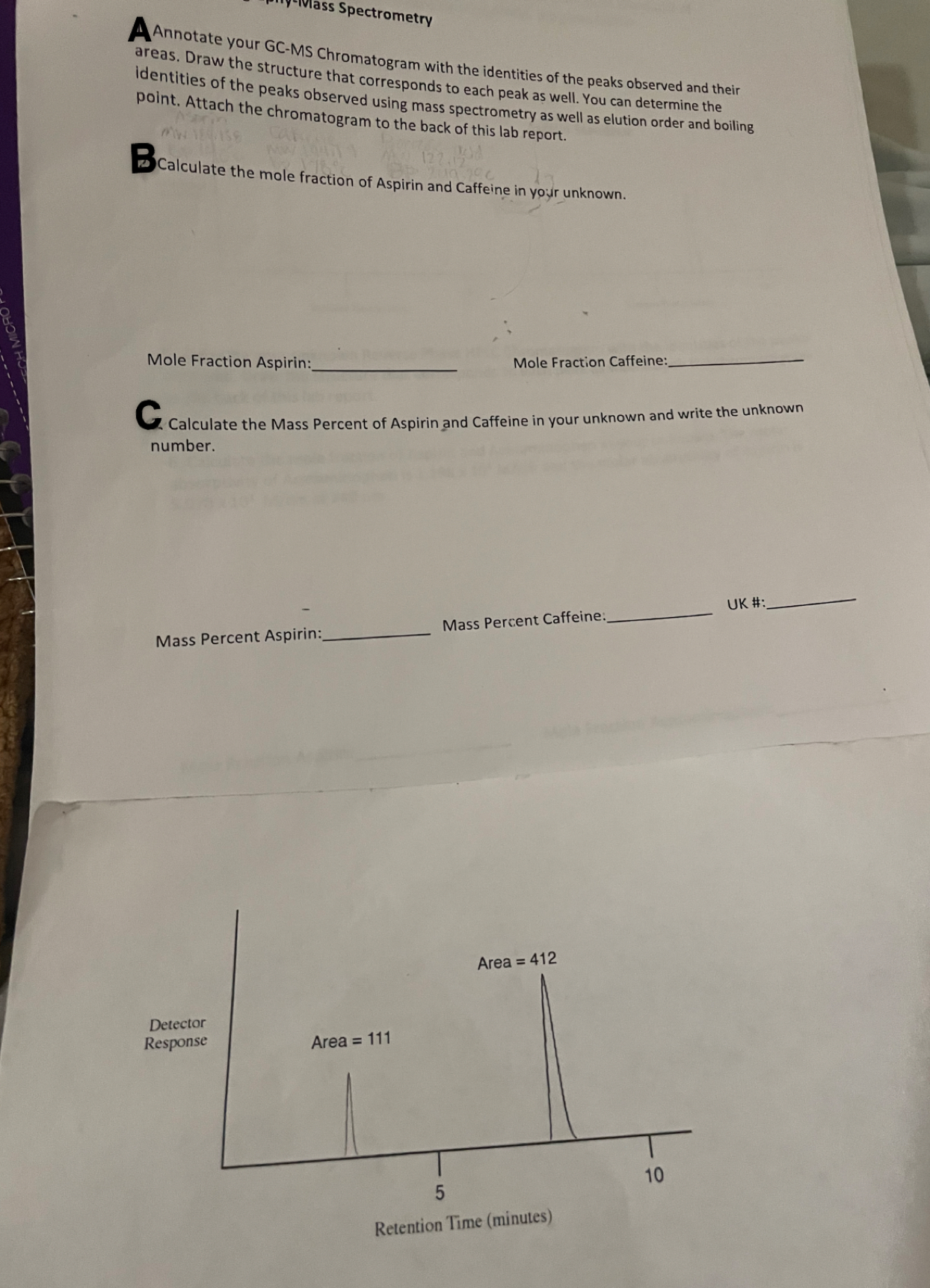 A Annotate your GC-MS Chromatogram with the | Chegg.com