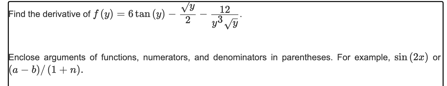 Solved Find the derivative of | Chegg.com