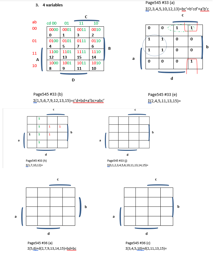 Solved Use Karnaugh Map to find the minimum sum of product | Chegg.com