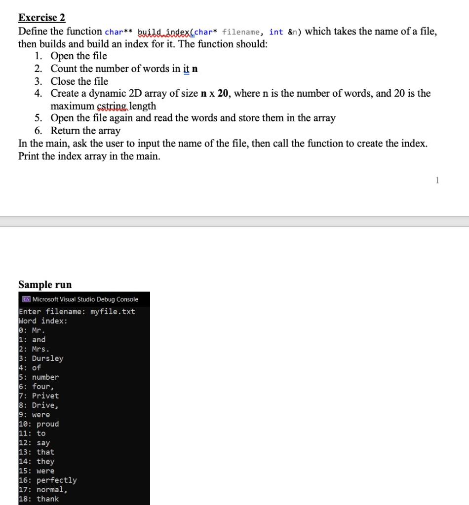 Solved myfile.txt content: Mr. and Mrs. Dursley of number | Chegg.com