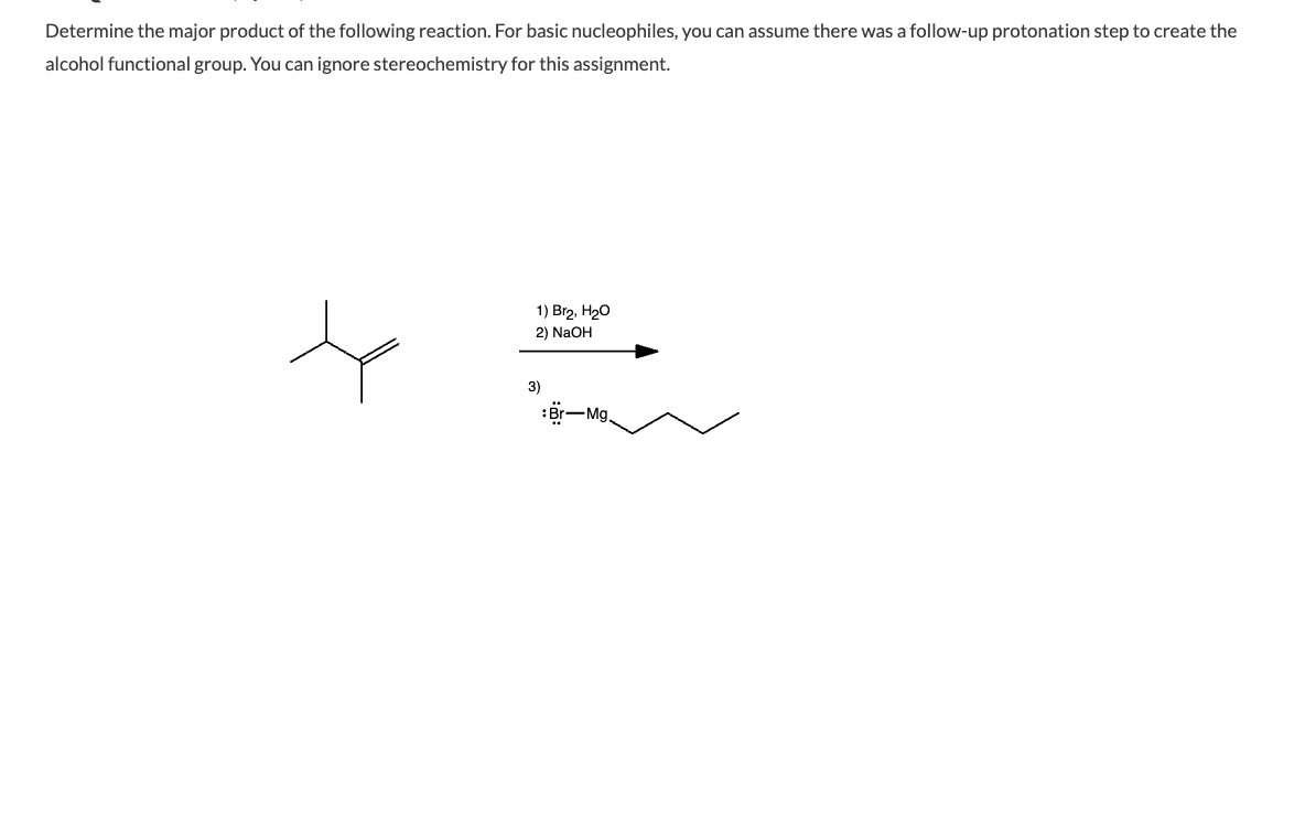 Solved Determine the major product of the following | Chegg.com