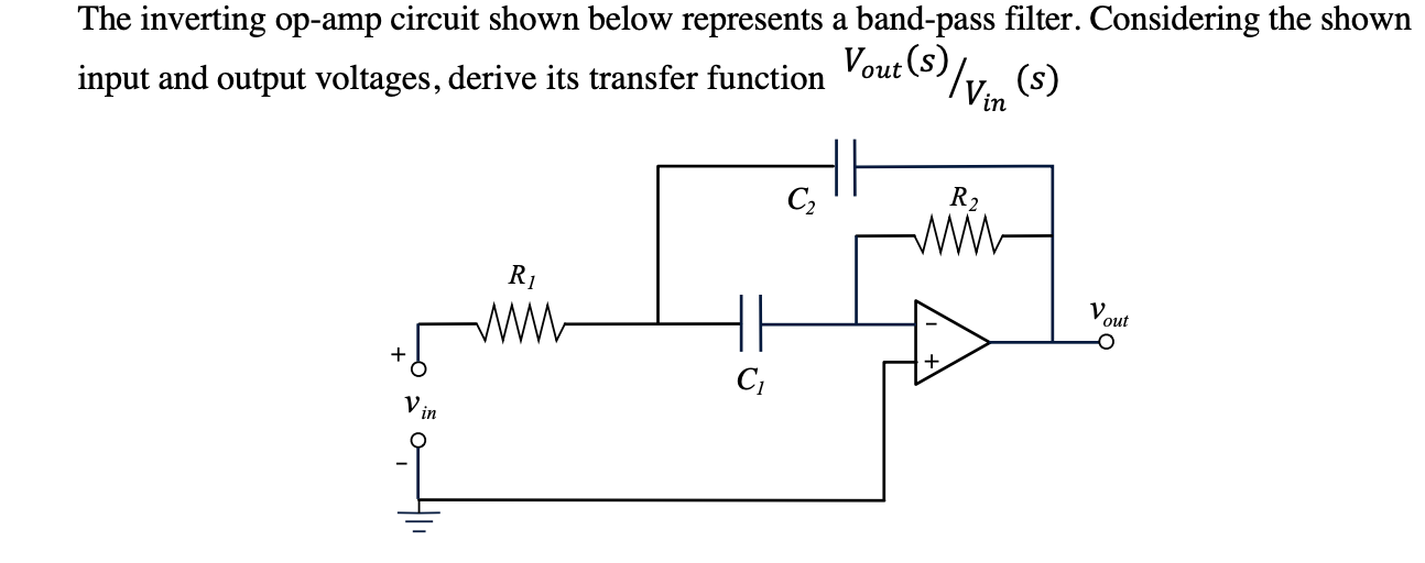 Solved The inverting op-amp circuit shown below represents a | Chegg.com