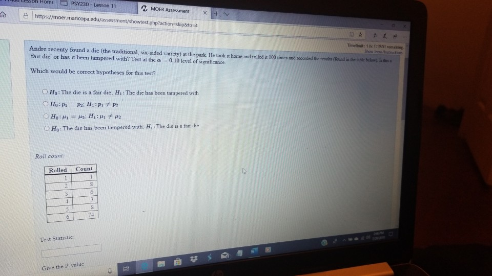 Solved Lesson Home PSY230 - Lesson 11 MOER Assessment | Chegg.com