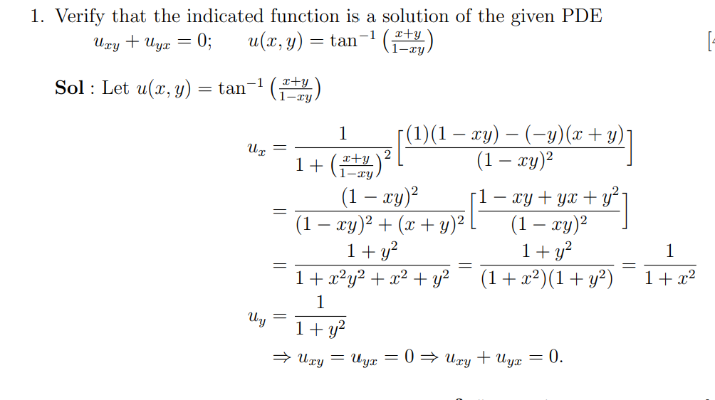 Solved 1. Verify that the indicated function is a solution | Chegg.com