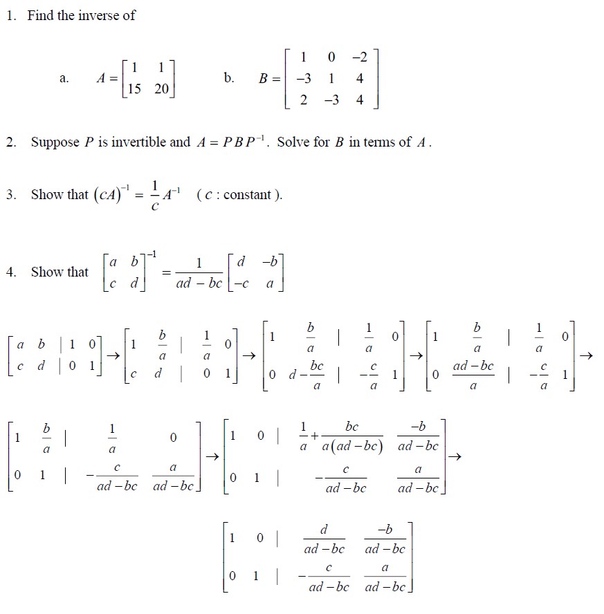 Solved find the inverseFind the inverse | Chegg.com