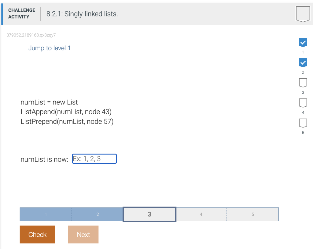 Solved CHALLENGE ACTIVITY 8.2.1: Singly-linked lists. 0 | Chegg.com