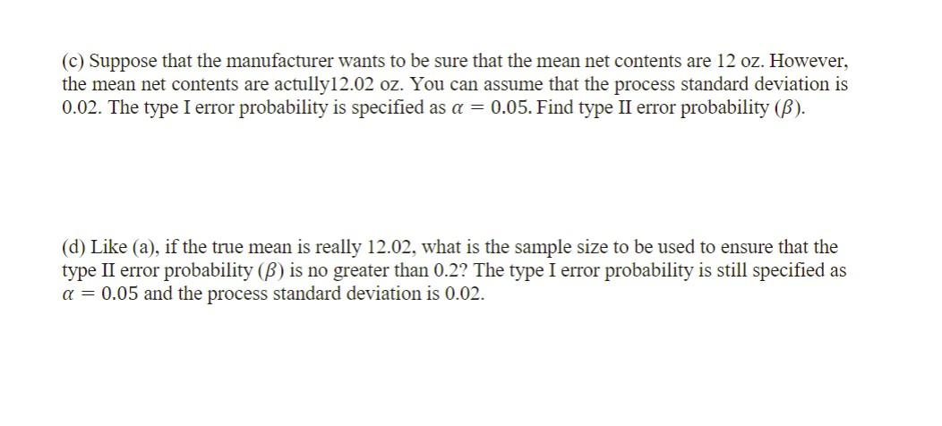 Solved Problem 5 (Type II error, P-value, Sample Size | Chegg.com