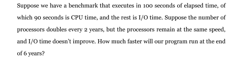 Solved Suppose we have a benchmark that executes in 100 | Chegg.com