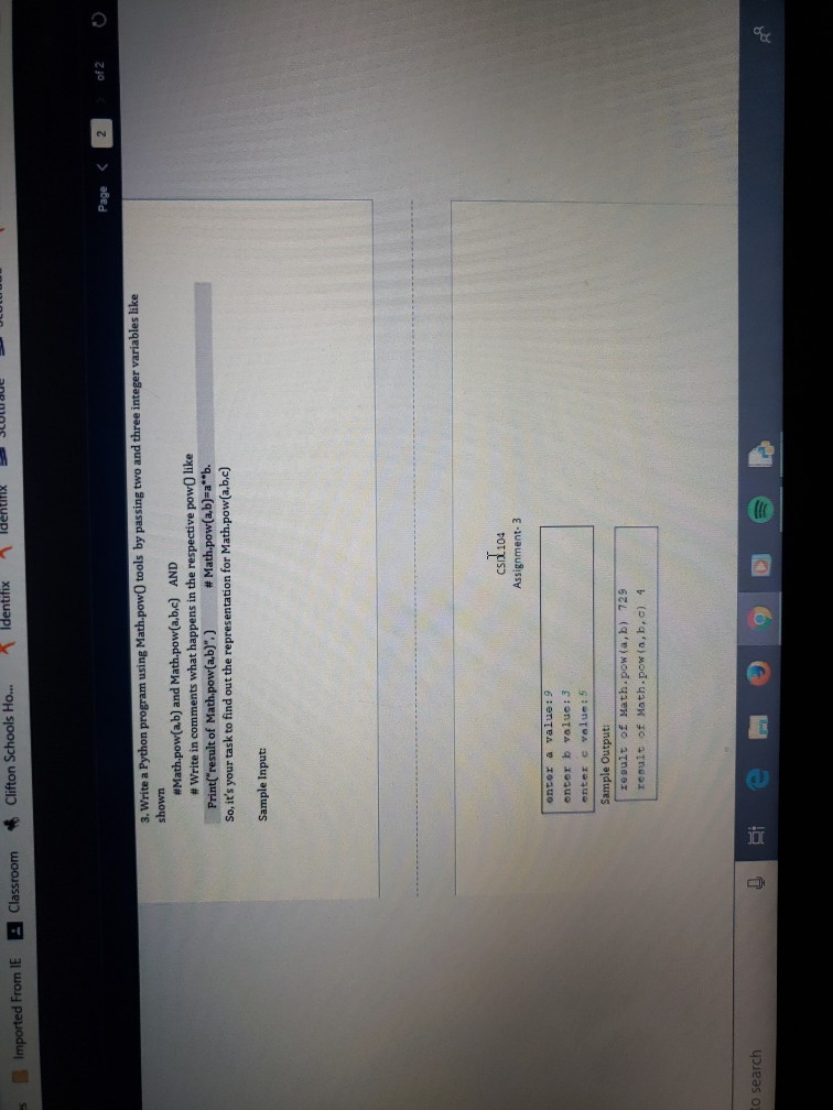 Solved Page > of 2 1. Write a Python program that accepts an | Chegg.com