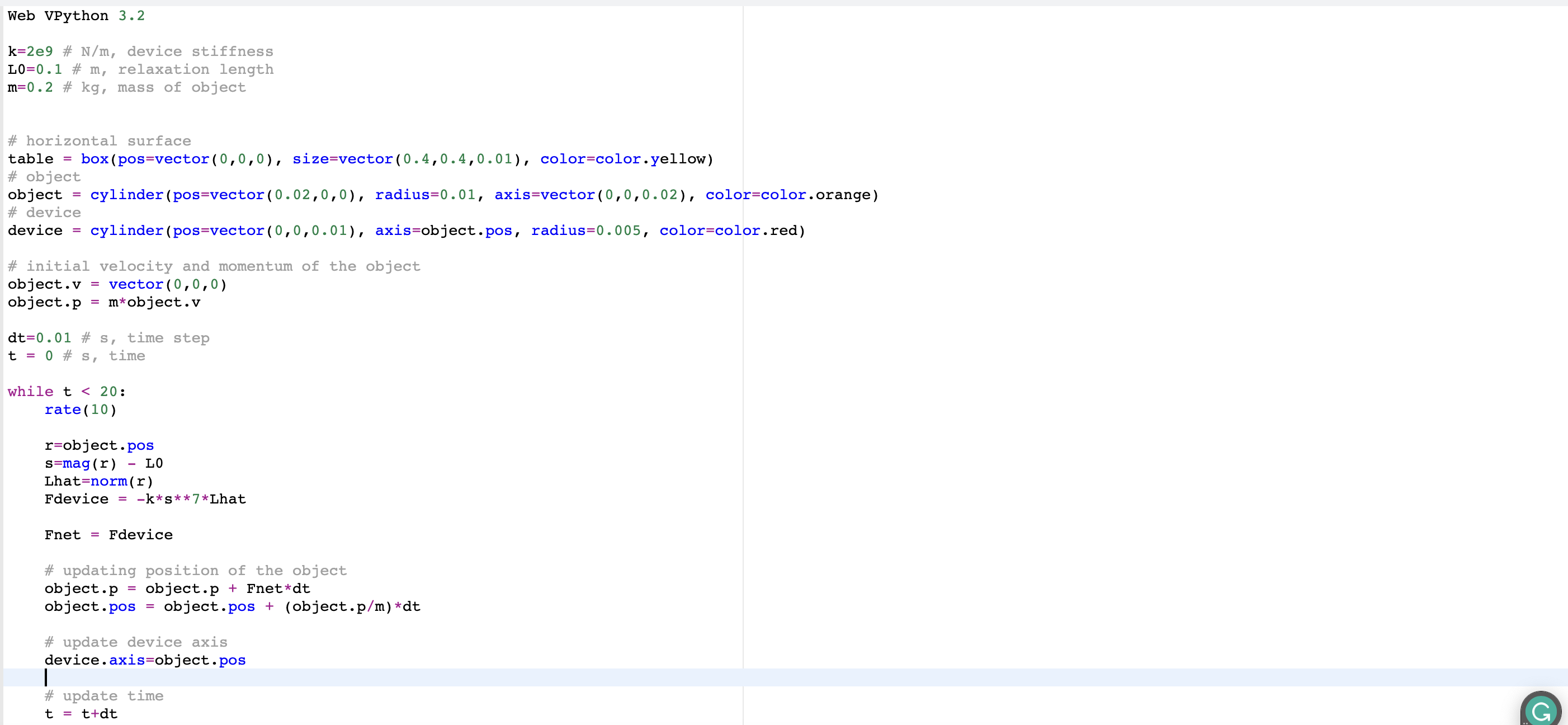 Solved May you add on to my code solving for part a,b,c, | Chegg.com