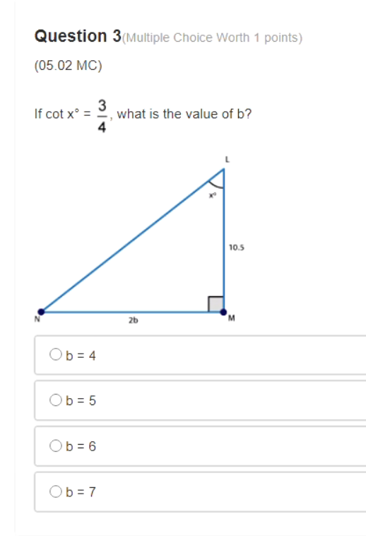 Solved Question 3 (Multiple Choice Worth 1 points) (05.02 | Chegg.com