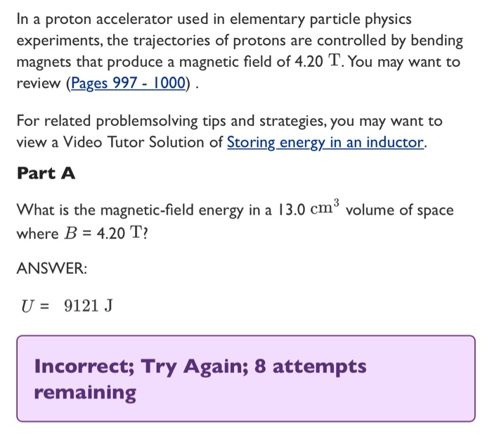 Solved In a proton accelerator used in elementary particle | Chegg.com