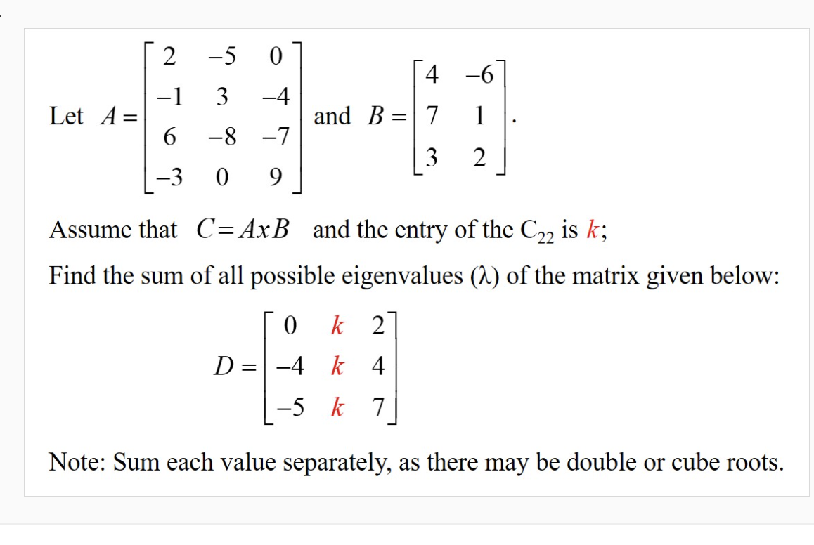 Solved Let A=⎣⎡2−16−3−53−800−4−79⎦⎤ and B=⎣⎡473−612⎦⎤. | Chegg.com