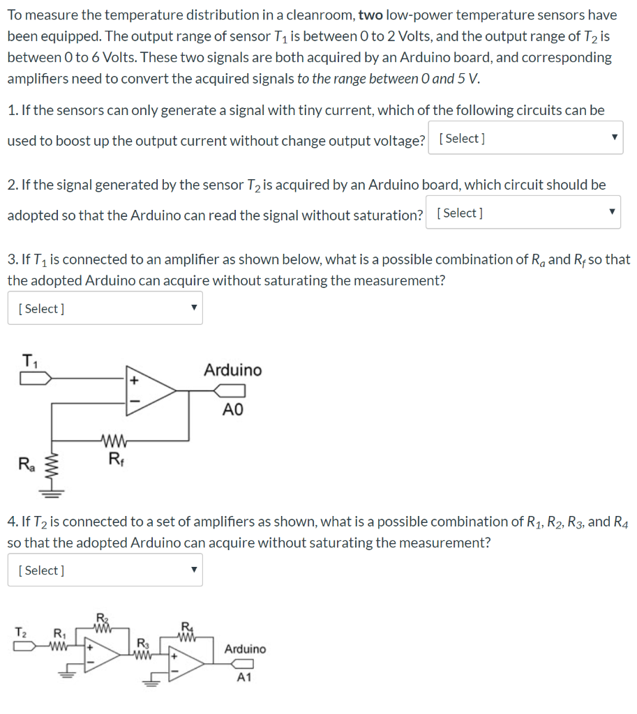 Solved To measure the temperature distribution in a | Chegg.com