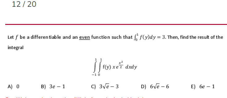 Solved Let f be a differentiable and an even function such | Chegg.com