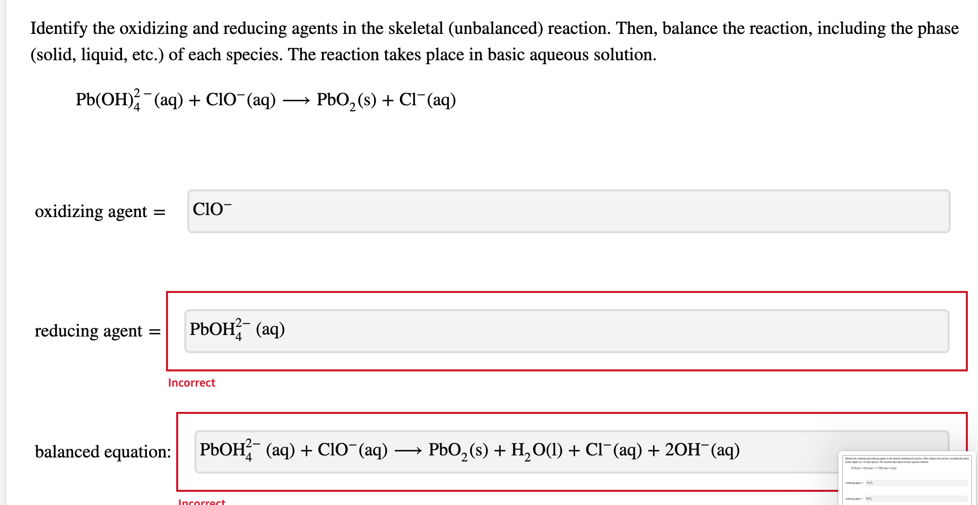 Solved Identify the oxidizing and reducing agents in the | Chegg.com
