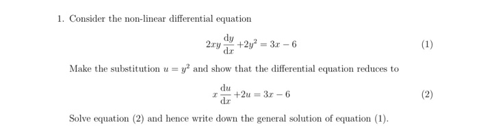 Solved Consider the non-linear differential equation 2xy | Chegg.com