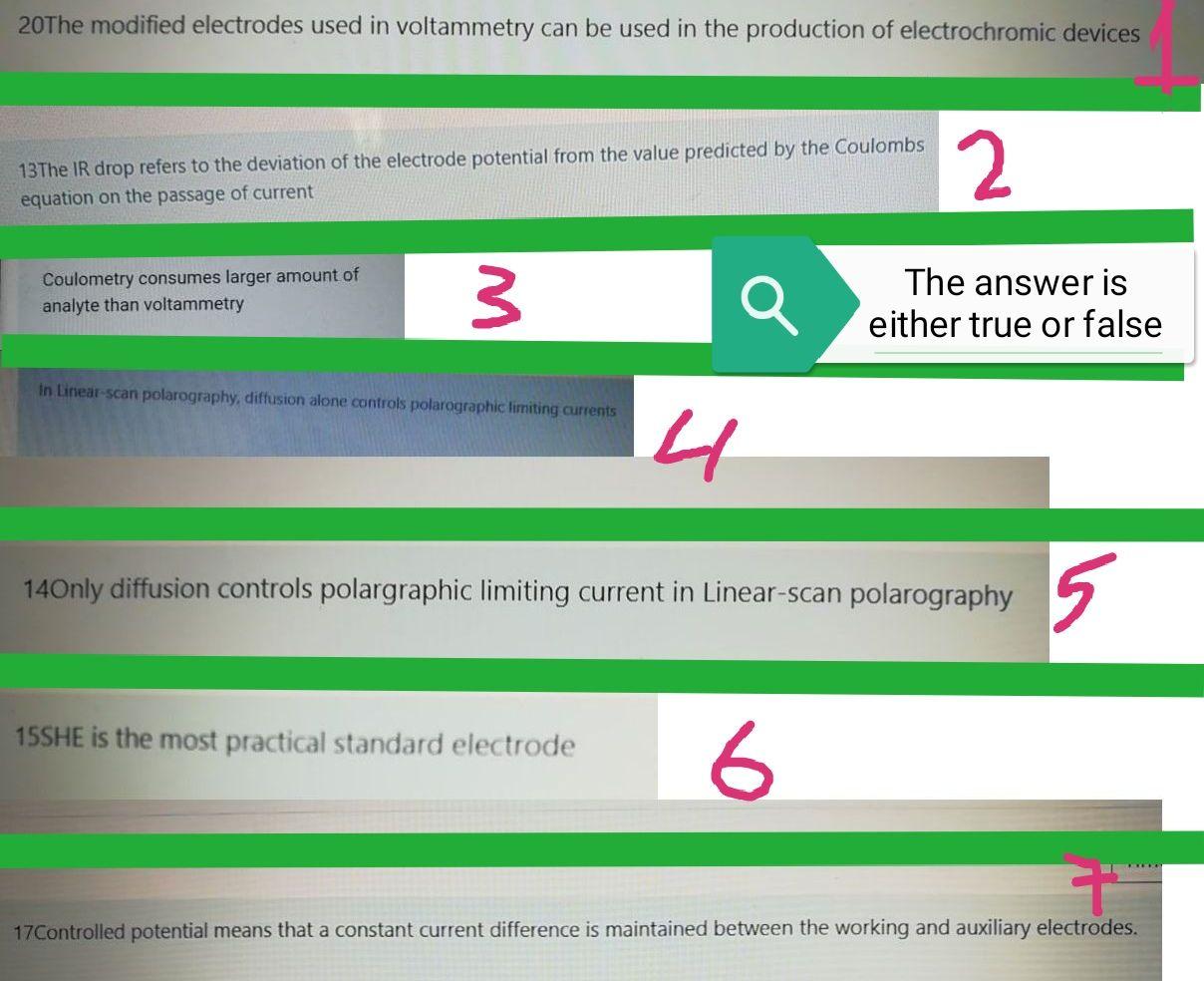 Solved 20The modified electrodes used in voltammetry can be | Chegg.com