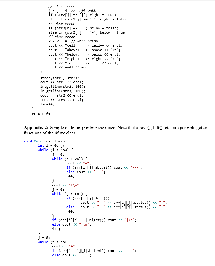 Planning Paths in a Maze Using Stacks and Queues | Chegg.com