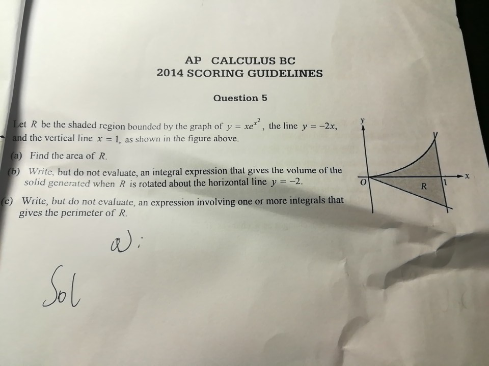 Solved AP CALCULUS BC 2014 SCORING GUIDELINES Question 5 et | Chegg.com