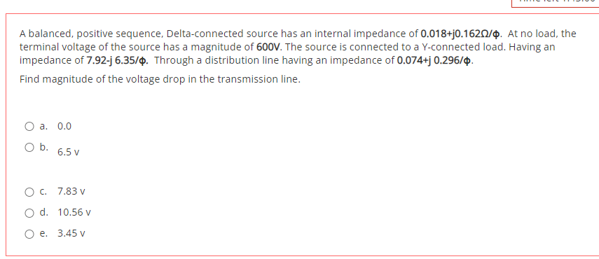 Solved A balanced, positive sequence, Delta-connected source | Chegg.com